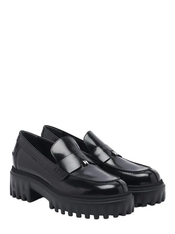 Hogan H700 Leather Loafers - Black