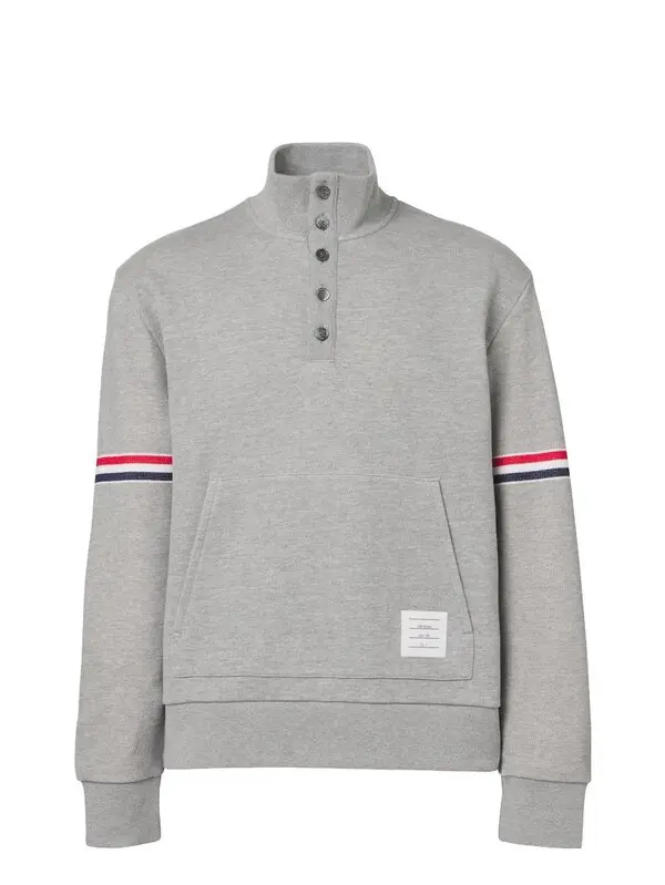 Thom Browne Cotton Piqué Sweatshirt - Grey