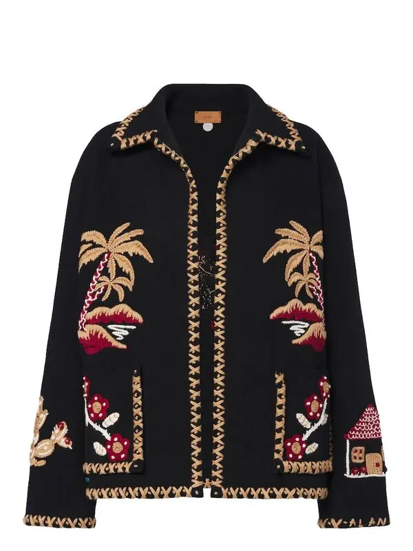 Alanui Remember Me Embroidered Virgin Wool Jacket - Multicoloured