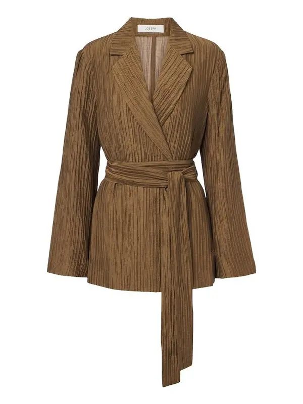 JOSEPH Nymph Belted Jacket - Brown