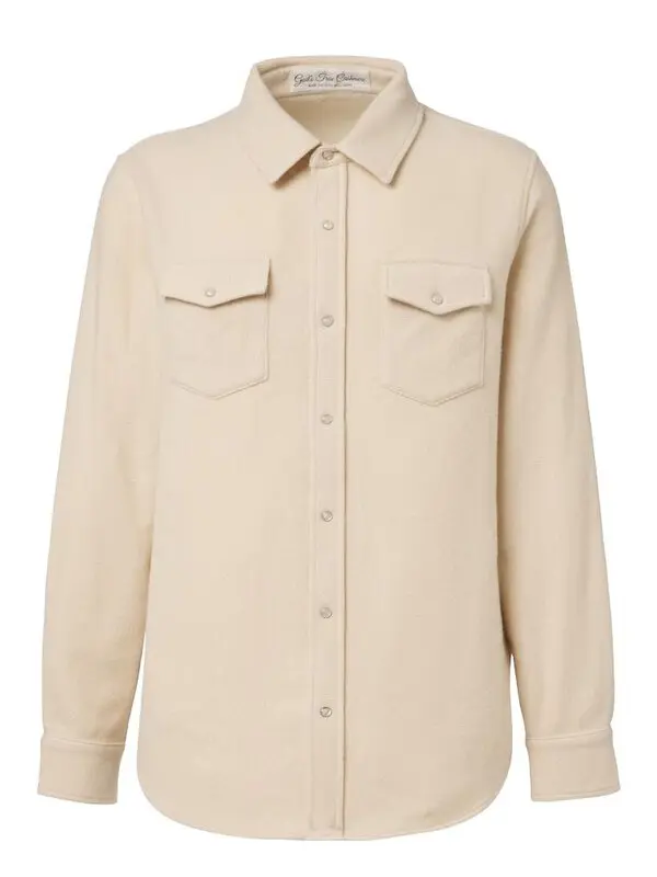 GOD'S TRUE CASHMERE Cashmere Shirt With Rose Quartz - Beige