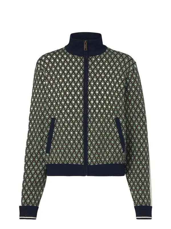 The Upside Viva Margot Knitted Cotton-blend Sweatshirt - Green
