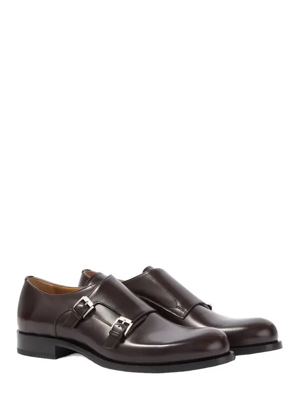 CHRISTIAN LOUBOUTIN Dandydeco Leather Monk Strap Shoes - Black