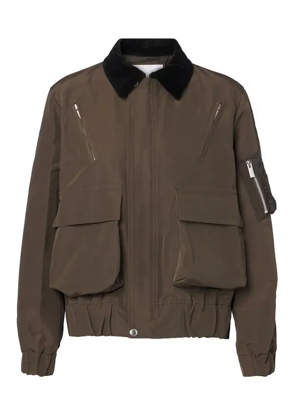 Sacai Cotton-blend Blouson Jacket - Brown