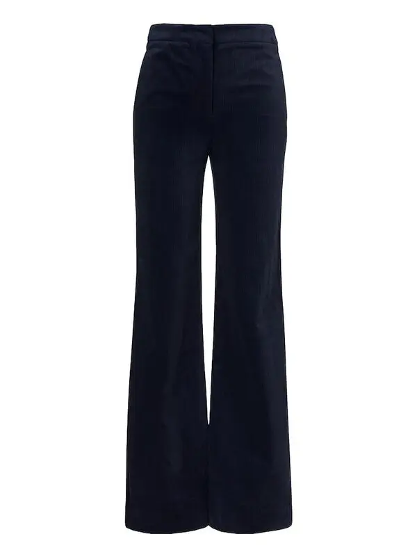 Veronica Beard Cotton Corduroy Wide-leg Pants - Blue