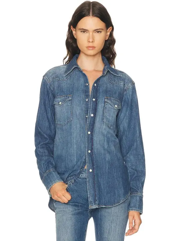Eterne Ellis Denim Shirt - Medium Indigo