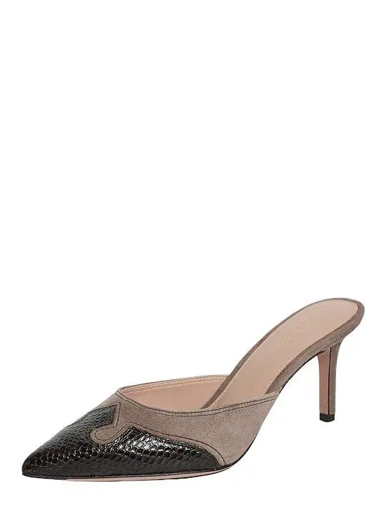 Veronica Beard Lisa Western Pumps - Bark/espresso