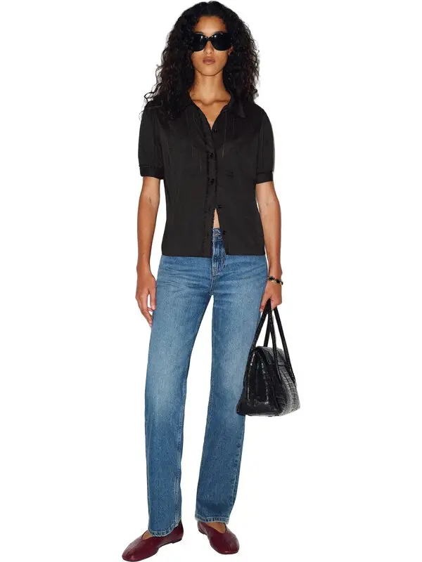 REFORMATION Audrey Top Lace - Black