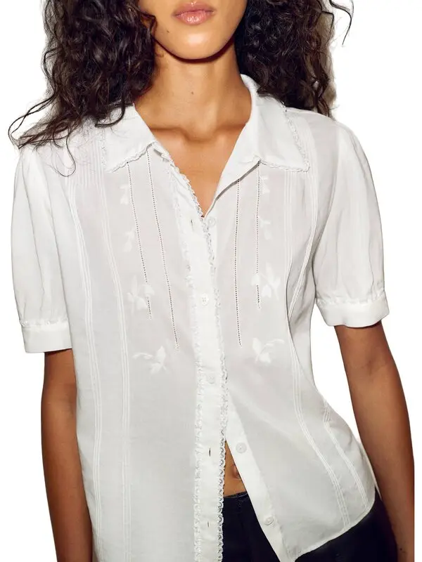 REFORMATION Audrey Top Lace - Ivory
