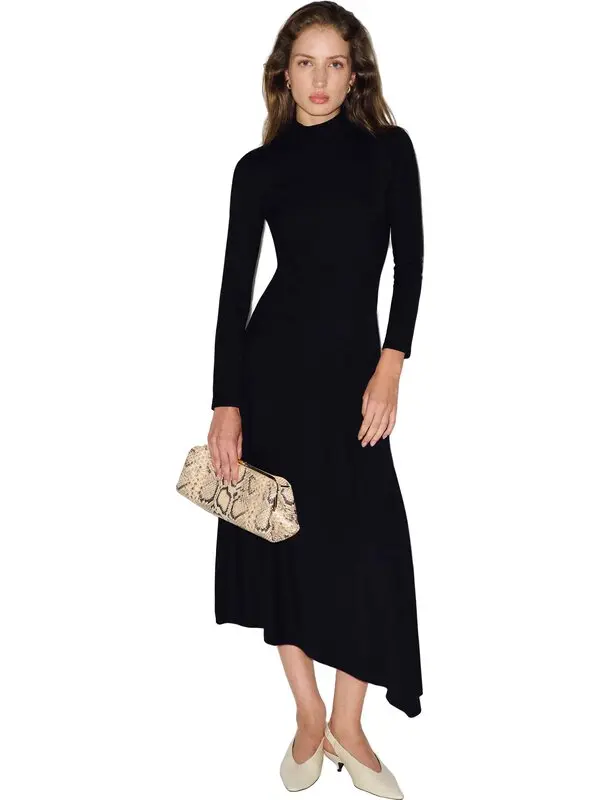 REFORMATION Laurence Knit Dress - Black