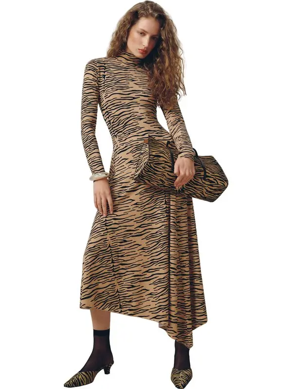 REFORMATION Laurence Knit Dress - Brown