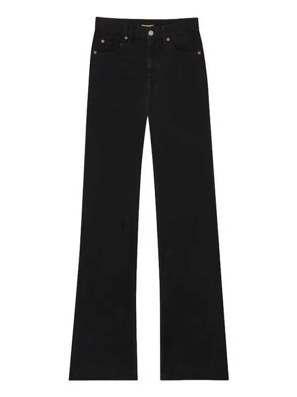 Saint Laurent 70s High-rise Jeans - Old Black