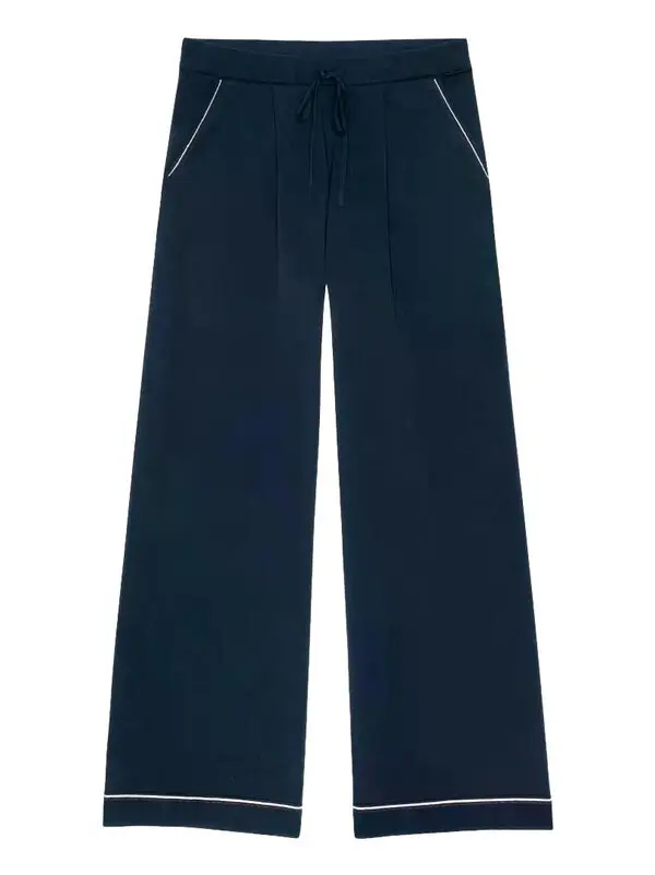 The Great. The Menswear Tipping Wide-leg Trousers - Blue