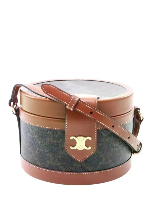 Celine 2010s Medium Tambour Triomphe Shoulder Bag - Brown