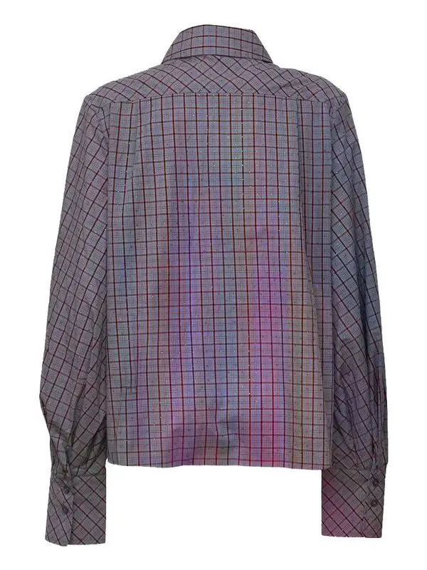 Essentiel Antwerp Check Voluminous-sleeve Shirt - Blue