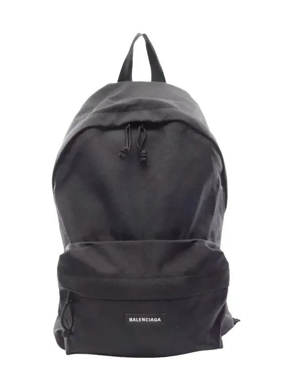 Balenciaga 2010s Explorer Logo-embroidered Backpack - Black