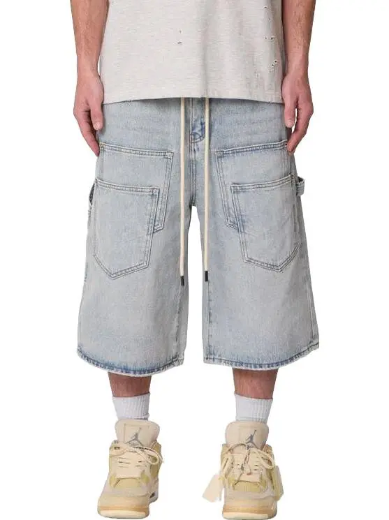 Mnml Ultra Baggy Multi Pocket Carpenter Shorts - Blue