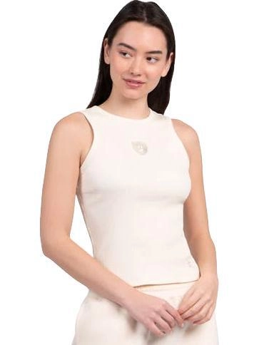 STARTER Las Vegas Raiders Travel Pastels Cropped Tank - Cream