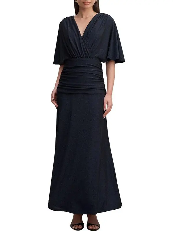 EVER NEW Franca Ruched Maxi Dress - Navy