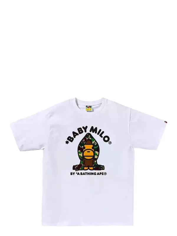 A BATHING APE Baby Milo Camo-print T-shirt - White