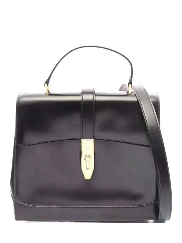 Celine 2010s Turn-lock Satchel Bag - Black