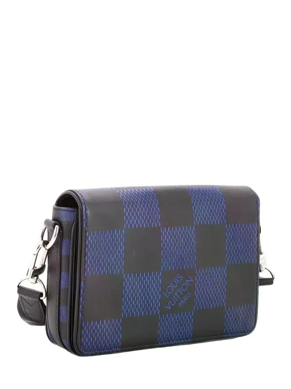 LOUIS VUITTON Studio Messenger Bag Limited Edition Damier Graphite 3d Crossbody Bag - Blue