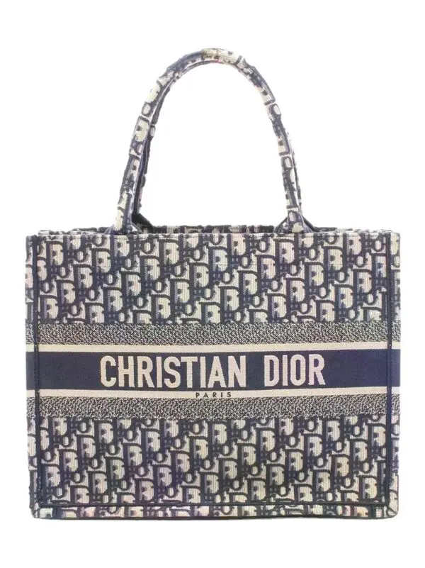 Dior 2010s Medium Book Tote Bag - Blue