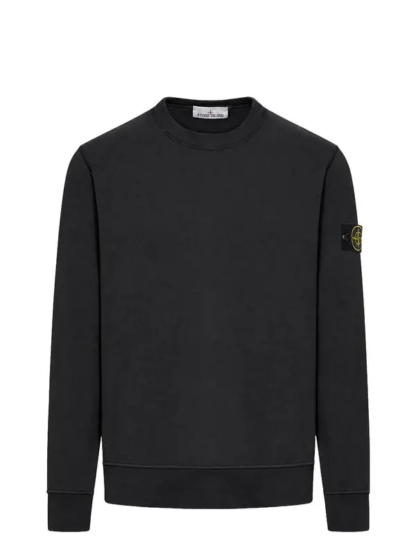 Stone Island Crewneck Cotton Sweatshirt - Onyx