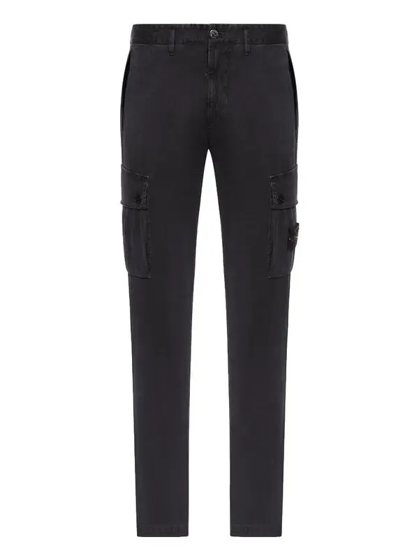 Stone Island Compass Logo Cargo Pants - Black