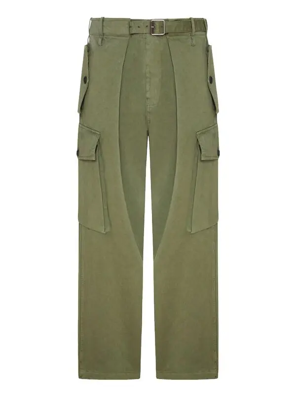 Loewe Cotton Cargo Pants - Yellow