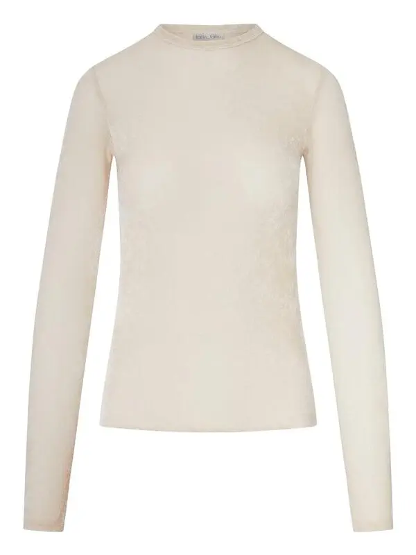 FORTE_FORTE Marbled Velvet Effect T-shirt - Silver