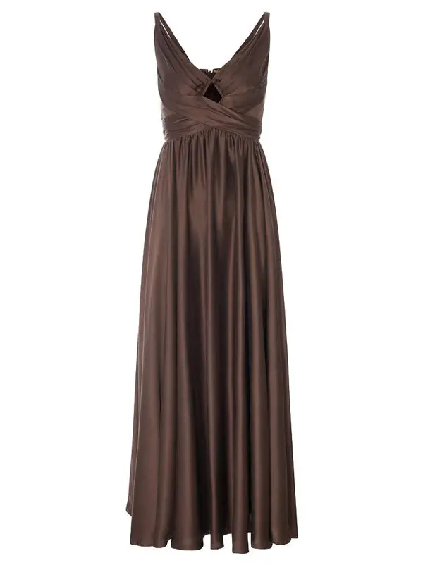 Zimmermann Long Silk Dress With Draped Bodice - Multicolor