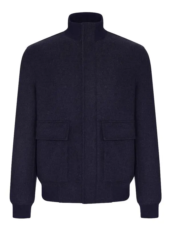 Brunello Cucinelli Wool And Cashmere Blouson - Blue