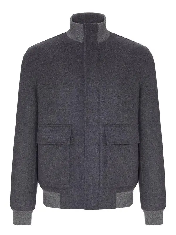 Brunello Cucinelli Wool And Cashmere Blouson - Gray