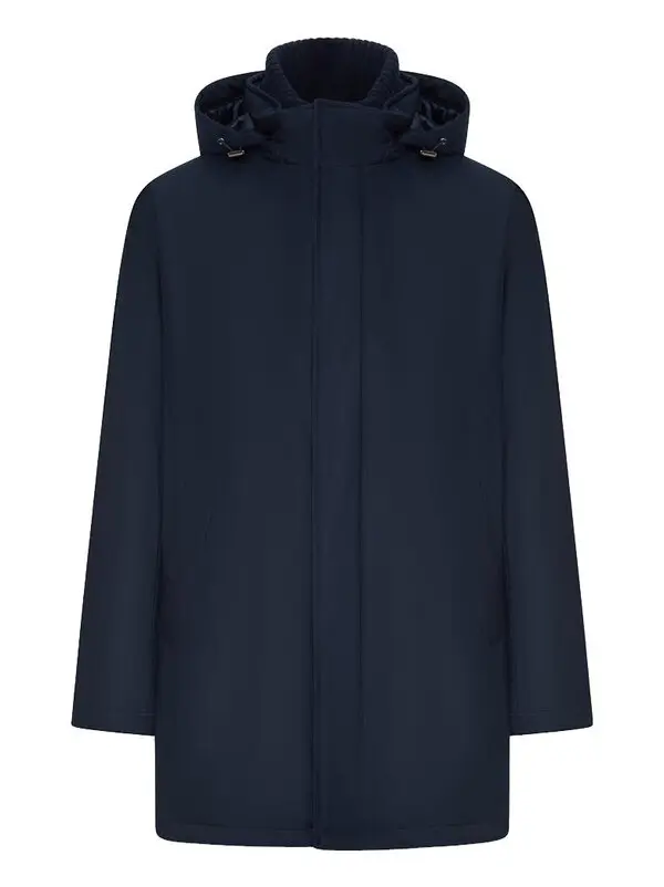 Herno Technical Hooded Parka - Navy Blue