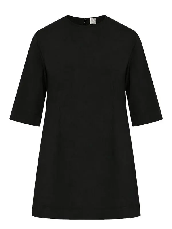 TOTEME Cotton Top With Short Sleeves - Black