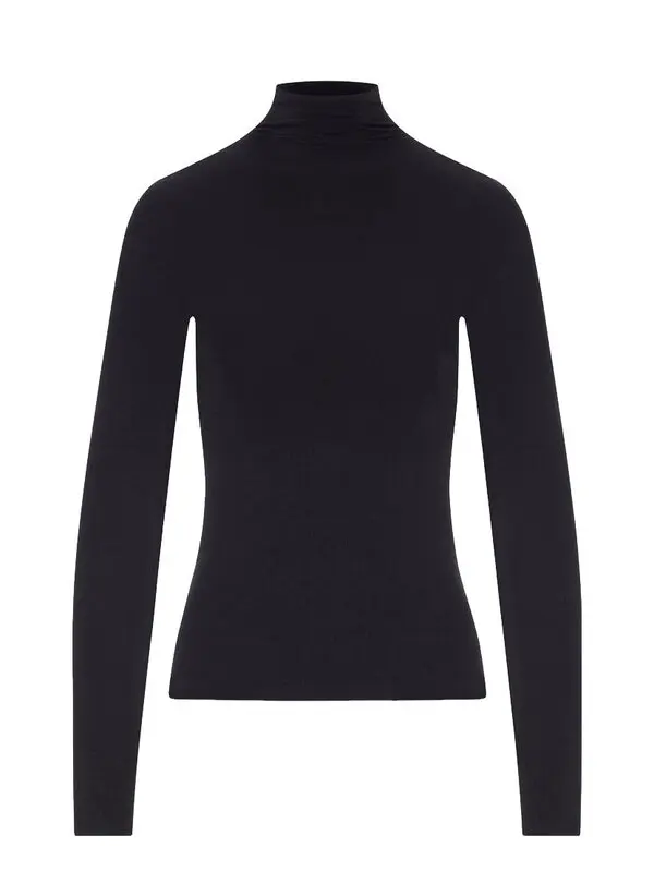 Gucci Seamless Stretch Nylon Jersey Top - Black
