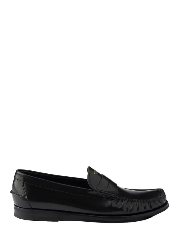 Prada Calf Leather Loafers - Black