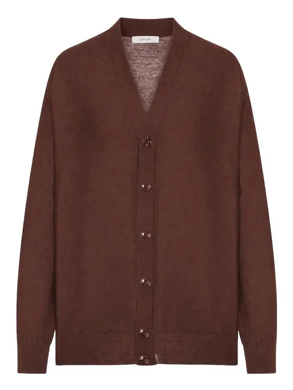 LEMAIRE Relaxed Twisted Cardigan In Merino Blend - Multicolor