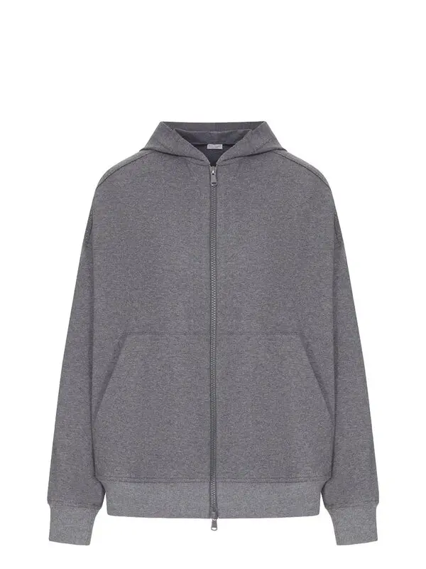 Brunello Cucinelli Zip-up Hoodie - Gray