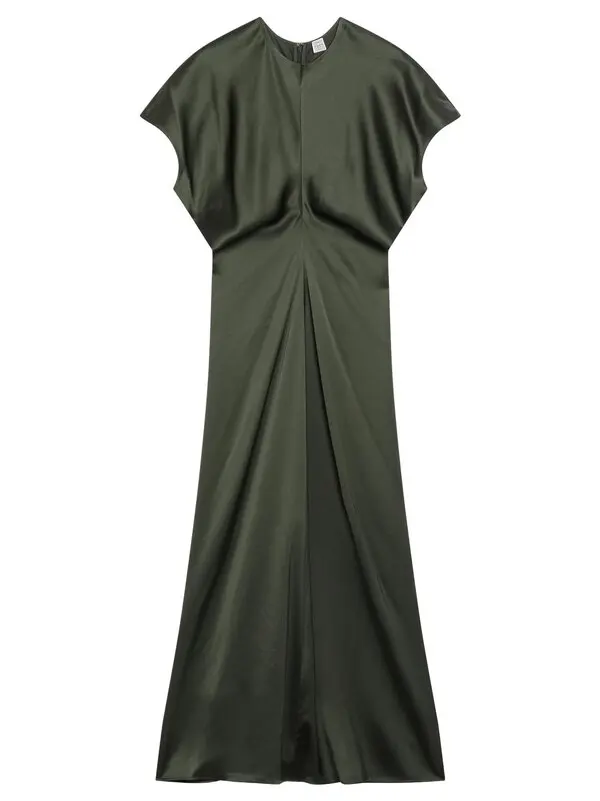 TOTEME Dark Low-waisted Viscose Dress - Green