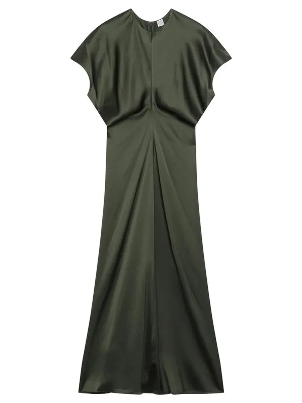 TOTEME Dark Low-waisted Viscose Dress - Green