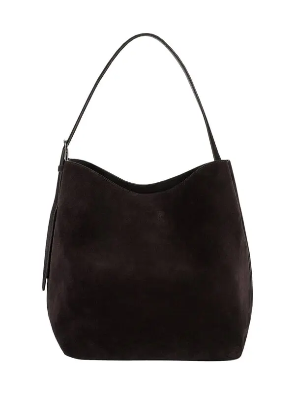 TOTEME Espresso Medium Suede Tote Bag - Brown