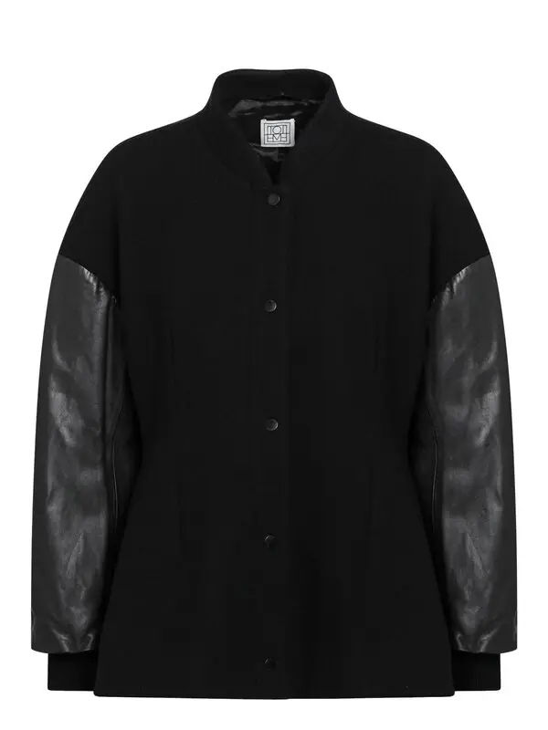 TOTEME College Jacket In Wool And Cashmere Blend - Black