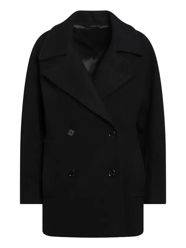 TOTEME Cocoon Fit Caban In Wool Blend - Black