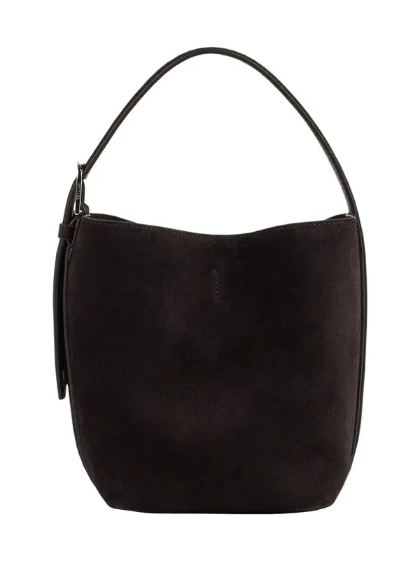 TOTEME Small Espresso Suede Tote Bag - Brown