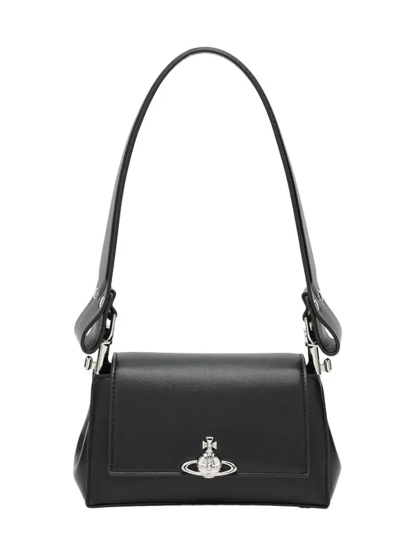 VIVIENNE WESTWOOD Hazel Small Faux Leather Shoulder Bag - Black
