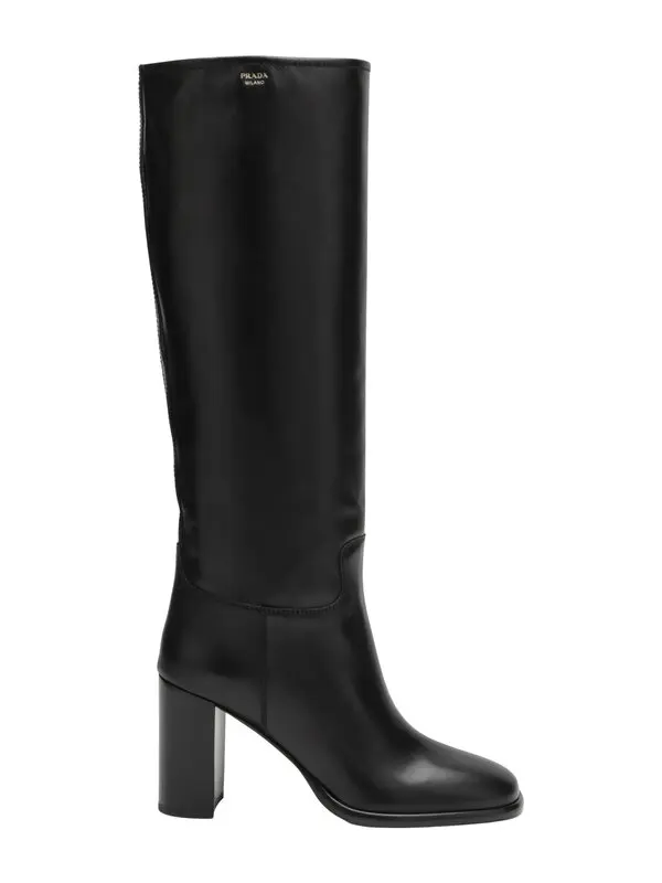 Prada Leather Boots - Black