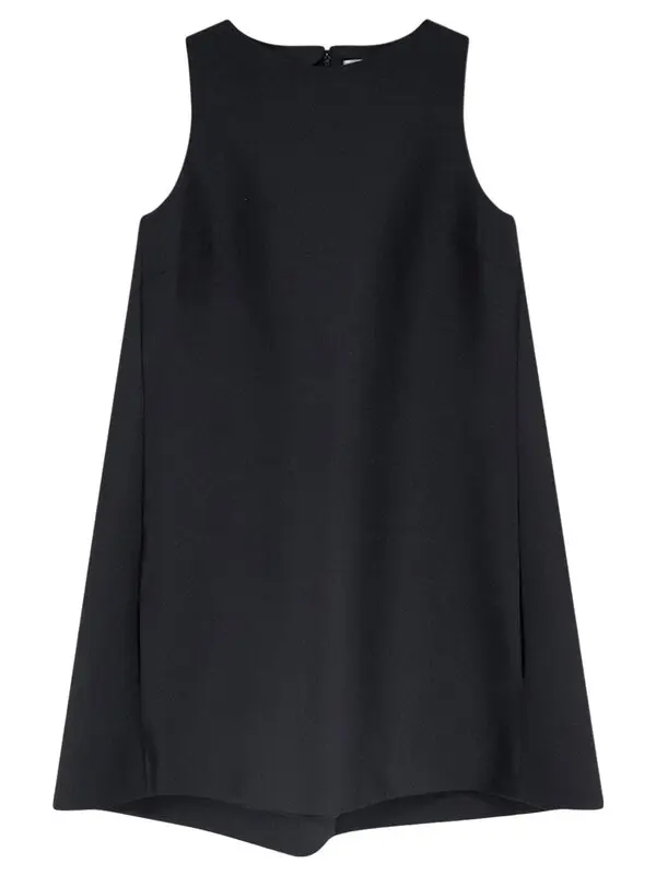Balenciaga A-line Silk Mini Dress - Black