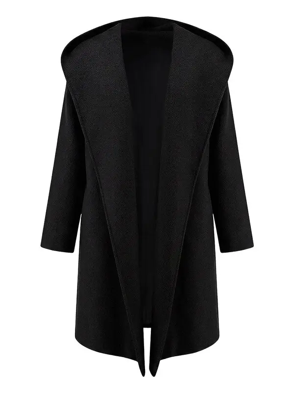 TOTEME Wool Hoodie Coat - Black